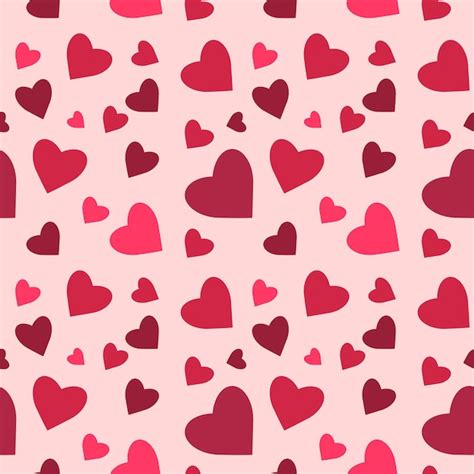 Premium Vector Seamless Love Heart Design Vector Background Seamless