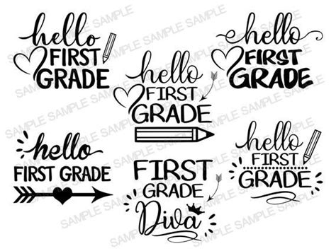 Hello First Grade And First Grade Svt Cut Files