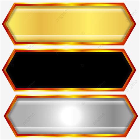 Conjunto De Marco De Título De Banner Islámico árabe Dorado De Lujo Png