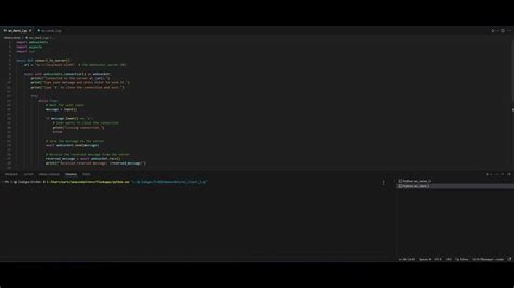 Testing Python Websocket Server Py Client Py YouTube