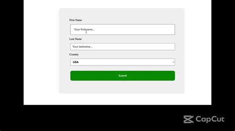creating simple form using html and css youtube