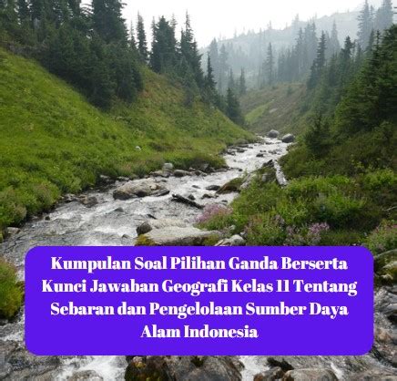 Kumpulan Soal Pilihan Ganda Berserta Kunci Jawaban Geografi Kelas 11