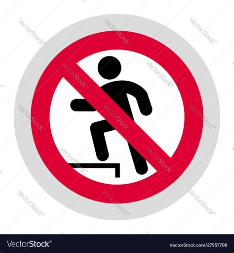 Forbidden Sign Modern Round Sticker Royalty Free Vector