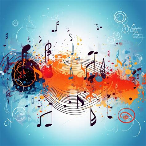 Premium AI Image Musical Notes Background