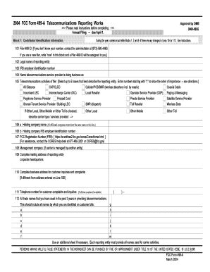 Fillable Online Usac Fcc Form A Telecommunications Reporting