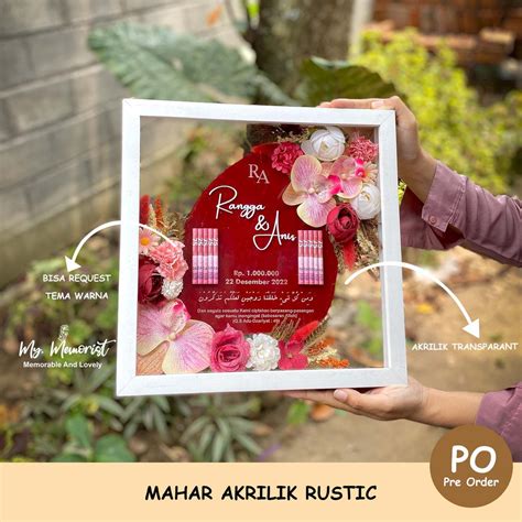 Jual Mahar Transparan Pernikahan Tetes Air Bingkai Mahar Mahar Nikah