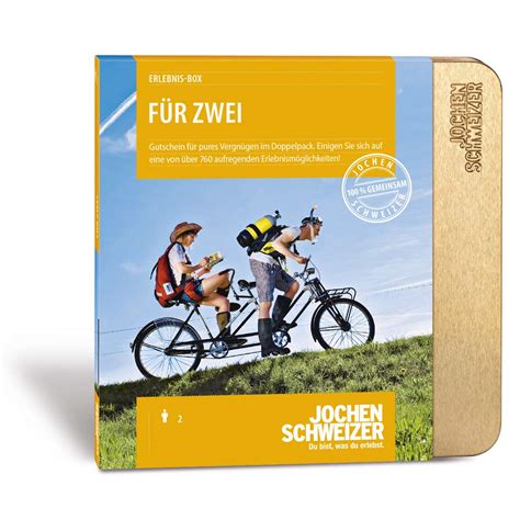 Jochen Schweizer Erlebnis Box F R Zwei Mehr Als Erlebnisse F R