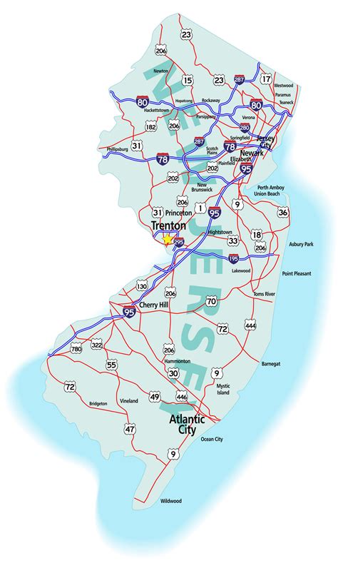 Road Map Of New Jersey United States Map
