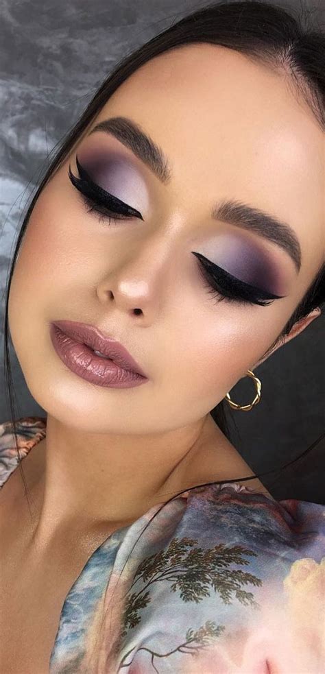 Purple Eye Makeup Close Up