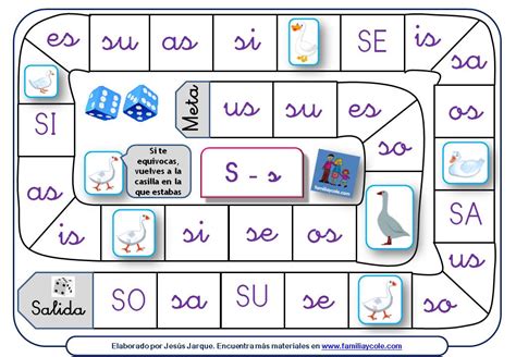 Juegos De La Oca Para Aprender A Leer Familia Y Cole