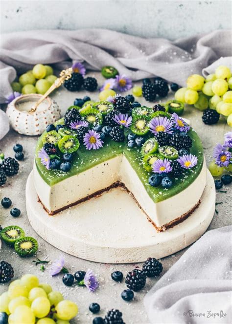 Vegan No Bake Kiwi Cheesecake Recipe Bianca Zapatka Recipes