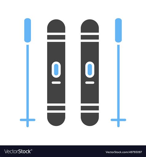 Skis Icon Image Royalty Free Vector Image VectorStock