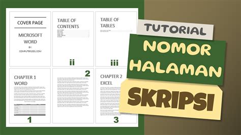 Cara Membuat Nomor Halaman Di Word Untuk Skripsi Makalah Buku