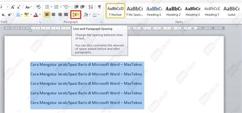 Cara Mengatur Jarak Spasi Baris Di Microsoft Word