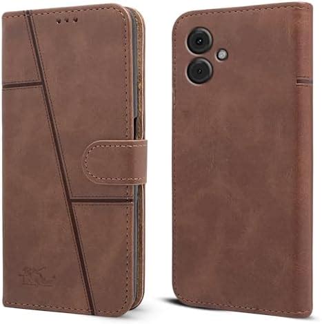 Jkobi Flip Cover Case For Motorola Moto G14 Stitched Leather With