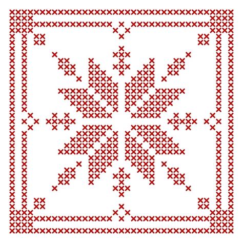 Premium Vector Scandinavian Style Christmas Cross Stitch Pattern