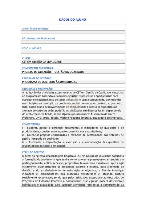 Portfolio Individual Projeto de extensão Gestão da qualidade