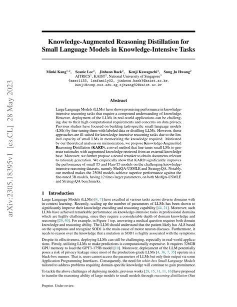 pdf knowledge augmented reasoning distillation for small language models in knowledge