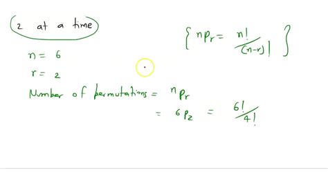 solved find the number of permutations of six objects taken four at a time permutations