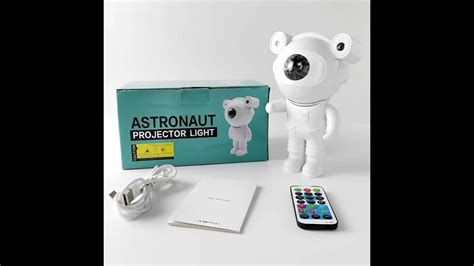Astronauta Projetor Luz Noturna Galáxia Nebulosa Bluetooth YouTube