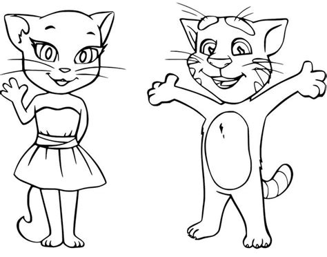 Desenhos Do Talking Tom Para Imprimir E Colorir Pintar
