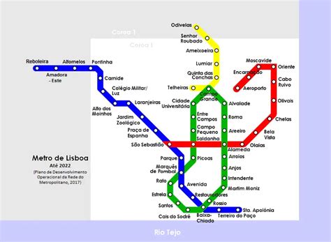 Plan de métro de la ville de Lisbonne à télécharger Metroville