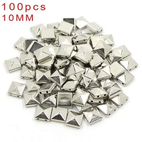 RIVET Flat Pyramid Sliver Cône en plastique 100 pièces 6 8 10 12mm