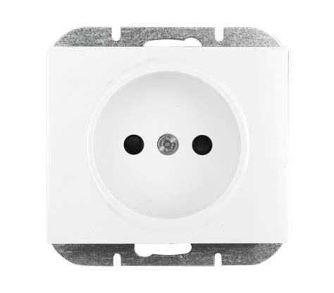 Gniazdo wtyczkowe podwójne p t 2x2p Z 16A 250V KOMPLET PT 6N satynowe