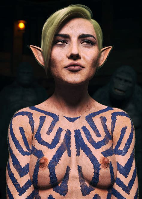 Rule D Abs Amazon Ape Barbarian Blonde Blonde Hair Bodypaint