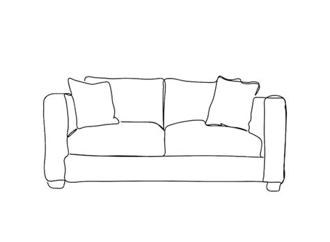El dibujo de arte de una sola línea del sofá continúa la ilustración