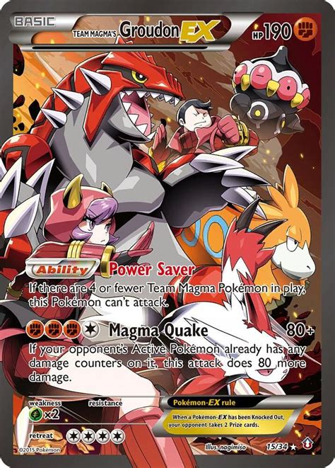 Primal Groudon EX Shiny Full Art XY Ancient Origins Pokemon