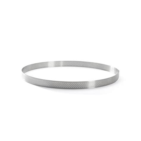 Cercle à tarte rond VALRHONA inox perforé Ht 2 cm acier inox