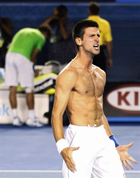 Australian Open 2012 Mens Singles Final Novak Djokovic Goes Shirtless