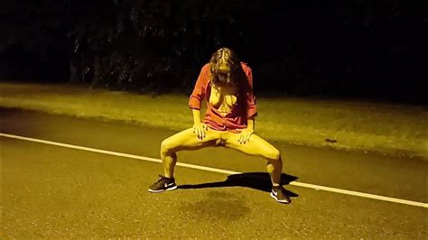 Horny Amateur Slut Dancing Naked In Public Pissing Flashing And