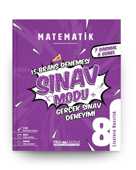 8 Sınıf Matematik Branş Denemesi Pruva Akademi Yayıncılık