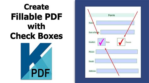 how to create a fillable form with check boxes using kofax power pdf youtube