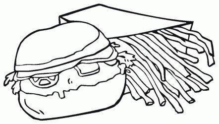 Dibujos De Papas Fritas Para Colorear