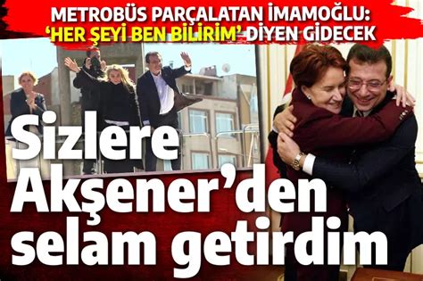 Haberler İstanbul da metrobüs parçalatan Ekrem İmamoğlu Ben ne