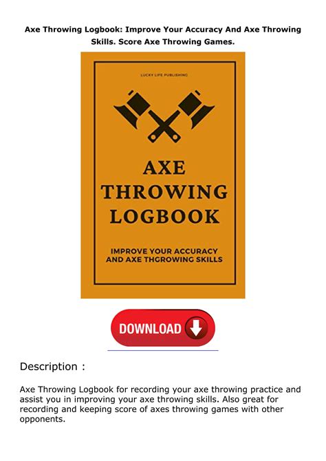 READ PDF Axe Throwing Logbook Improve Your Accuracy And Axe Throwing