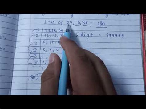 Find The Greatest Number Of 6 Digits Exactly Divisible By 24 15 And 36