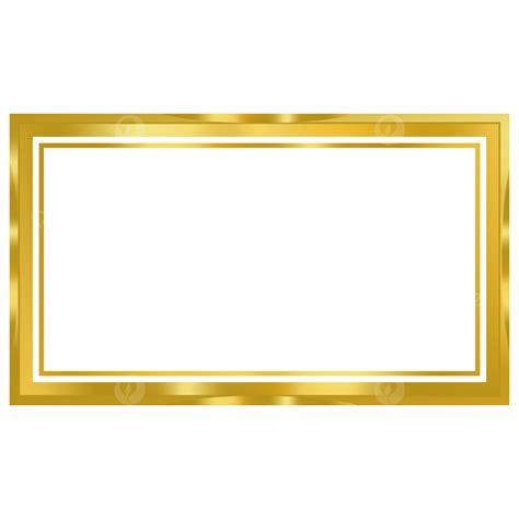Rectangle Gold Frame Frame Border Gold PNG Transparent Image And