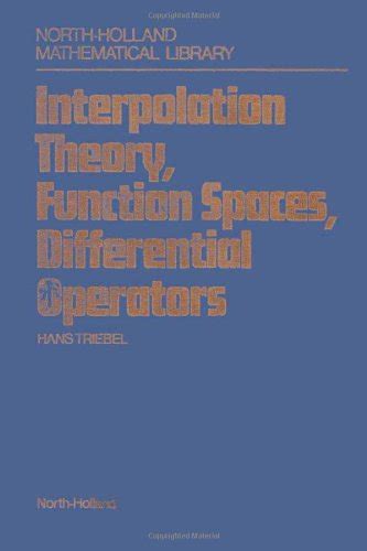 9780720407105 interpolation theory function spaces differential operators triebel hans