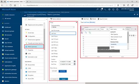 ストレージ アカウントのスループットと待機時間のメトリックを azure portal で確認する microsoft learn