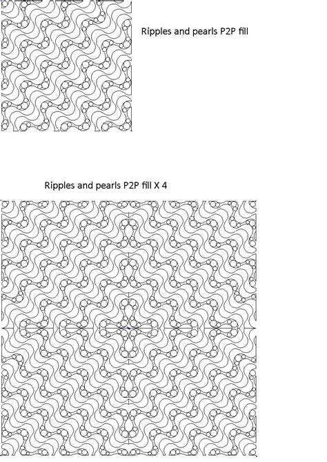 Ripples And Pearls P P Fill Computerized Digitized Quilting Pattern