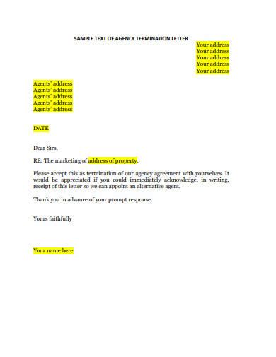 11 Terminate Agency Agreement Templates In PDF DOC Free Premium