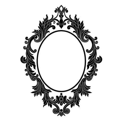Moldura Oval Vintage Vetor Vetor Premium