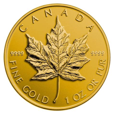 1 Oz Gold Canadian Maple Leaf 9999 Fine Gold