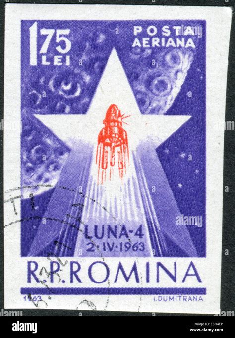 ROMANIA CIRCA 1963 Postage Stamp Printed In Romania Shows Luna 4