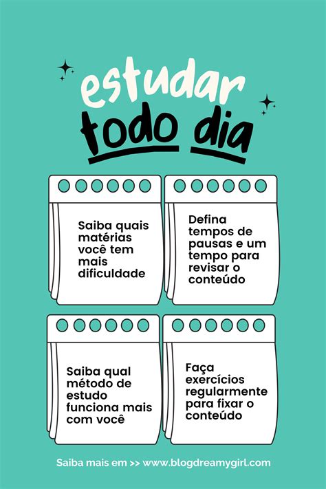 Como estudar todo dia Como estudar Dicas de estudo Técnicas de estudo
