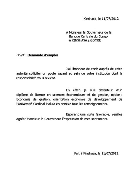 Demande D Emploi PDF Cv Words Words Intervention